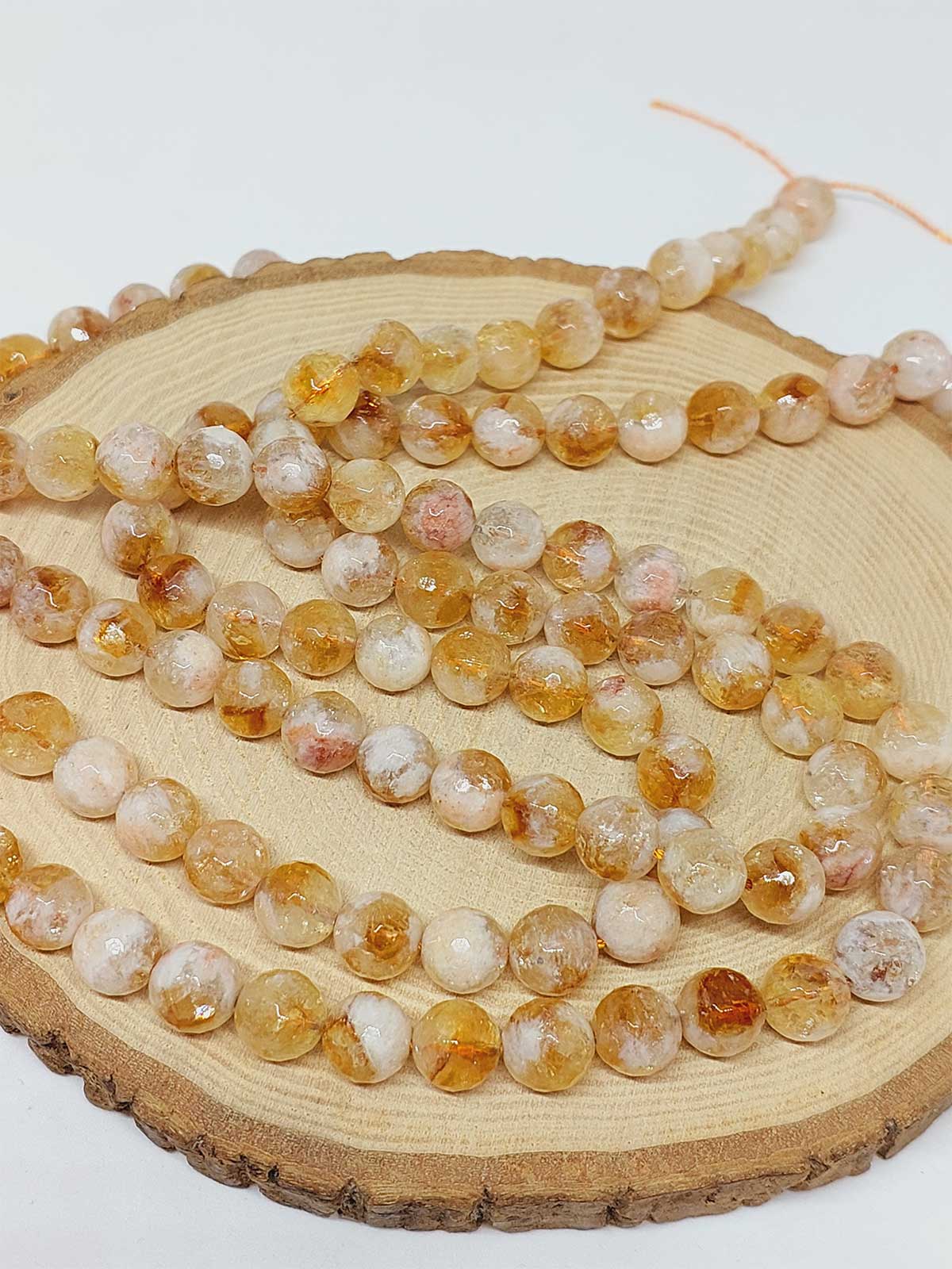 Sitrin Taşı Açık & Koyu Karışık Renk Faset Kesim Dizi 10mm (35-36cm ...