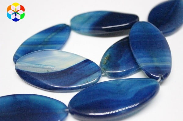 Akik Mavi Oval Taşlar Dizi - Yasamtohumu.com